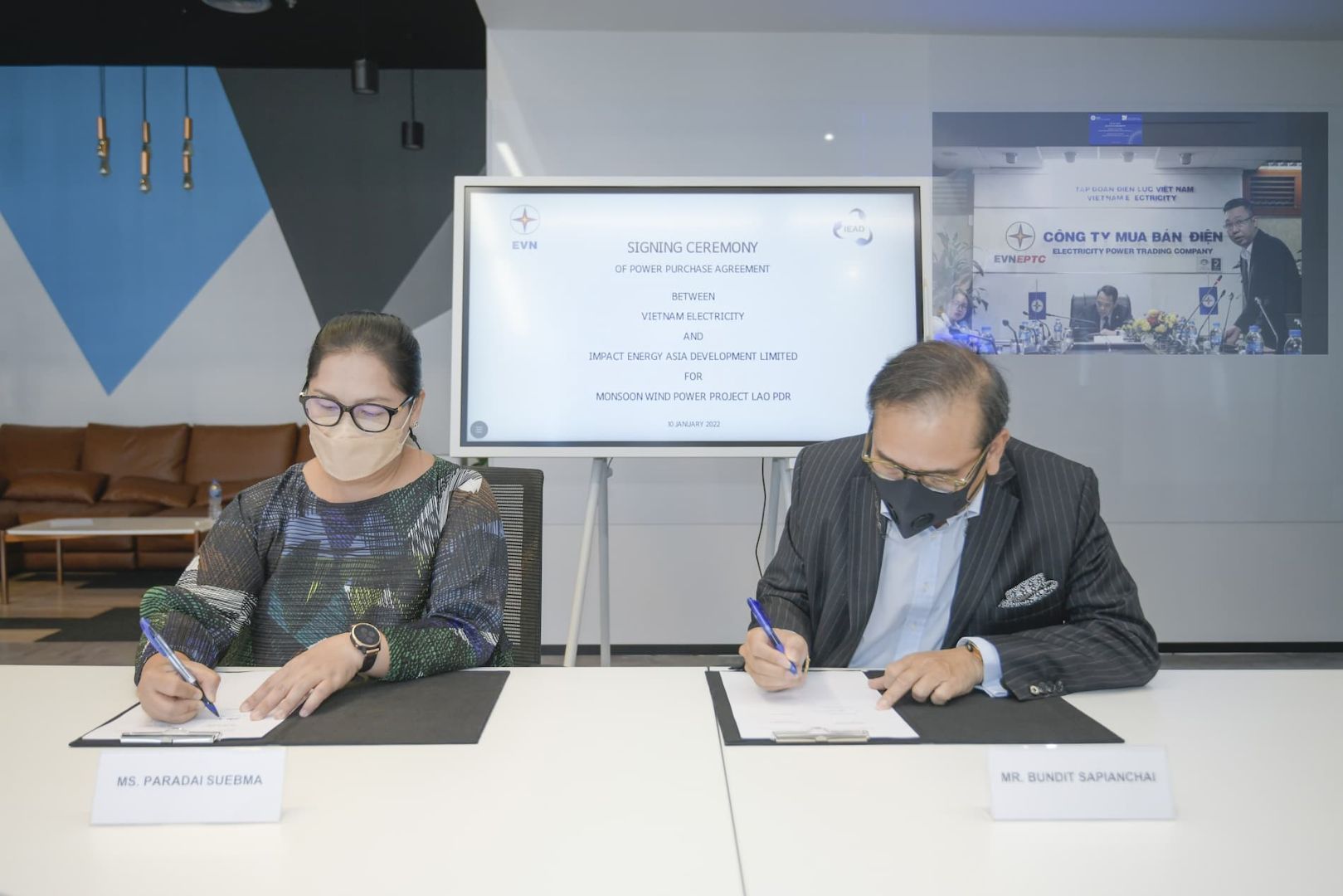 Signing Ceremony of PPA for Monsoon Wind Power Project Lao PDR ...